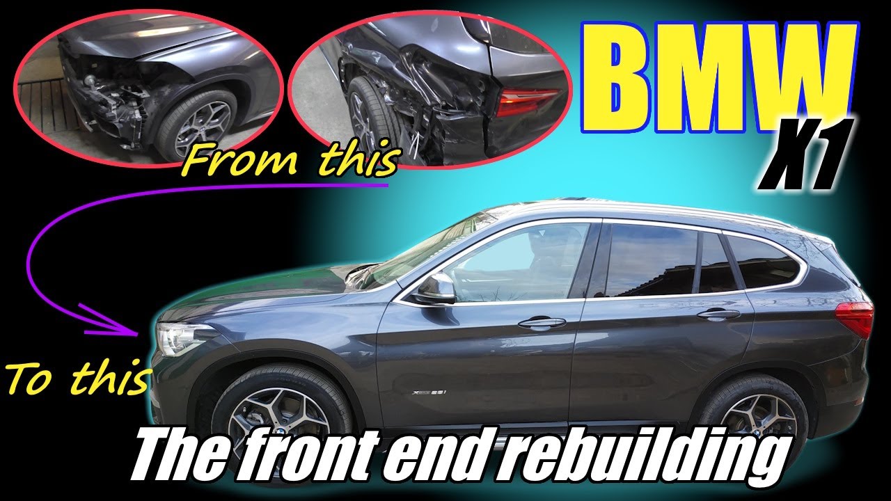 Rebuilding a wrecked BMW X1 in 18 minutes - YouTube