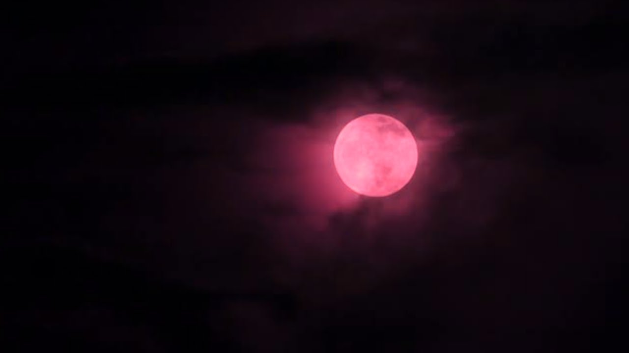 Moon colour changing pink moon 2020 - YouTube
