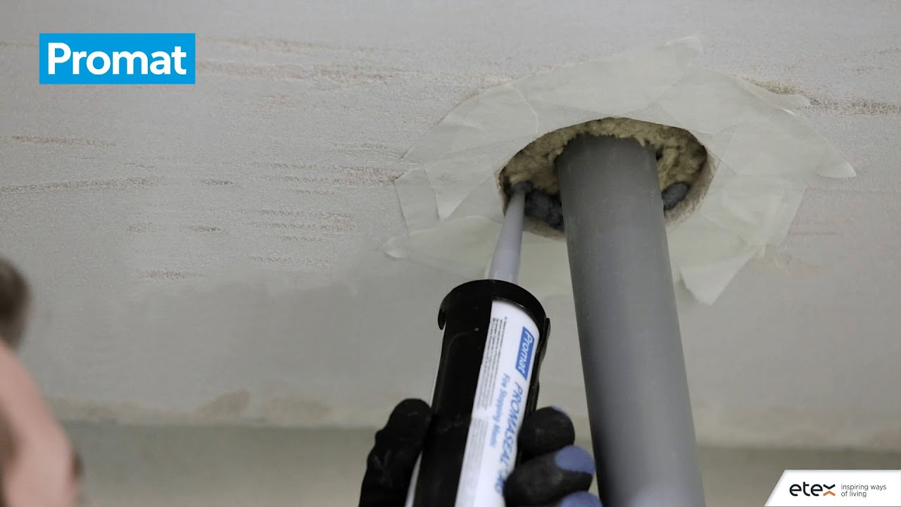 Application - Promat® PROMASEAL®-AG mastic foisonnant - dalle massive ...