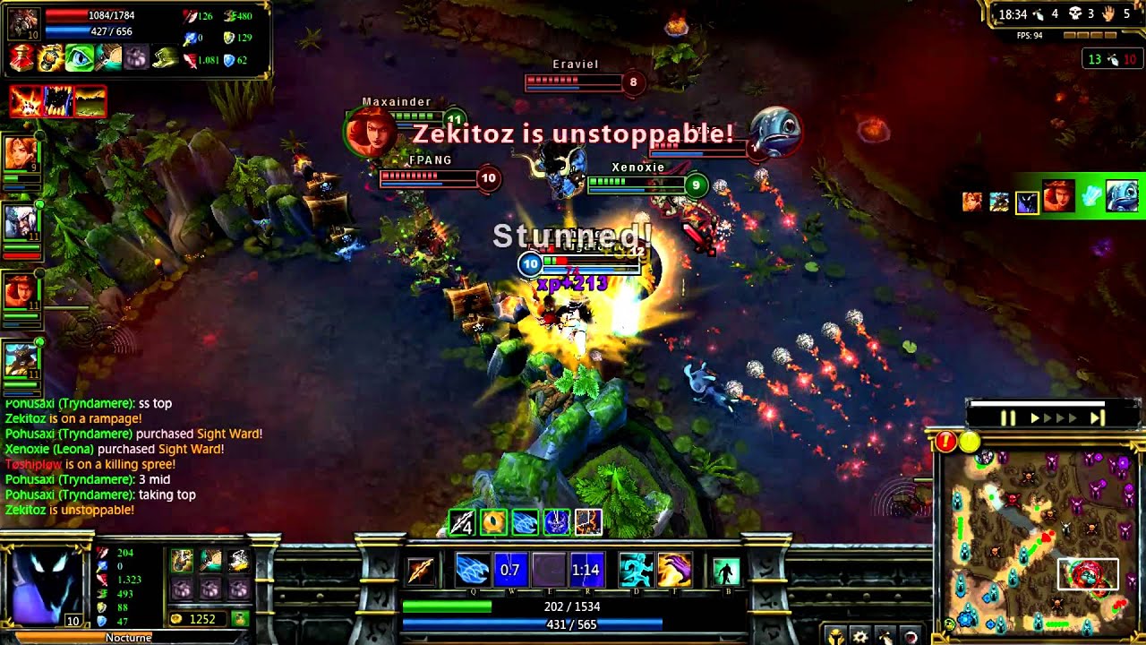 LoL - miss fortune kills kog'maw twice! - YouTube