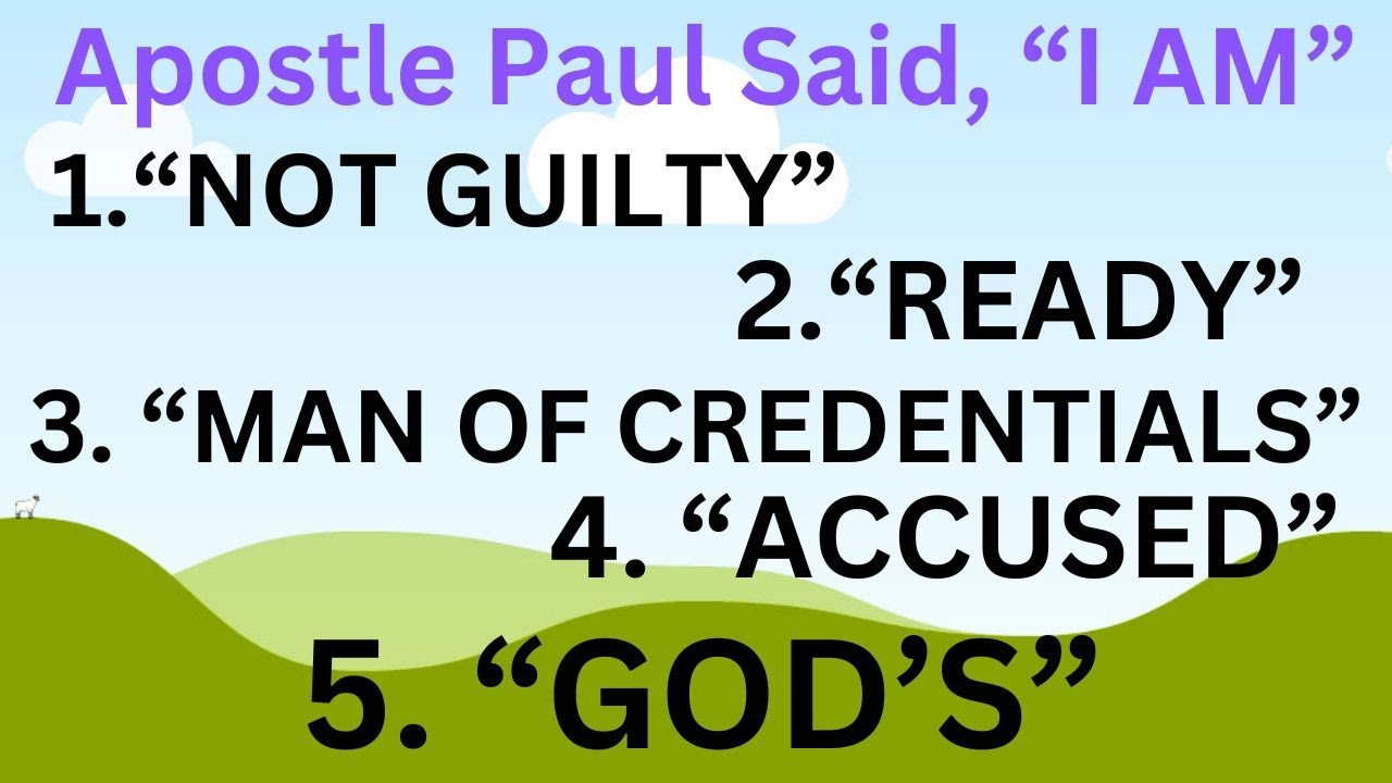 The Apostle Paul Said, "I AM" #1 - YouTube