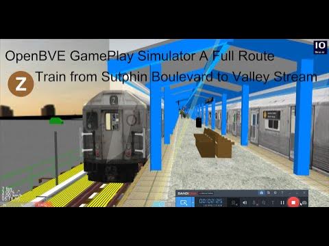 OpenBVE GamePlay Simulator A Full Route R38 Z Train Skip Stop from Sutphin Blvd to Valley Stream ...