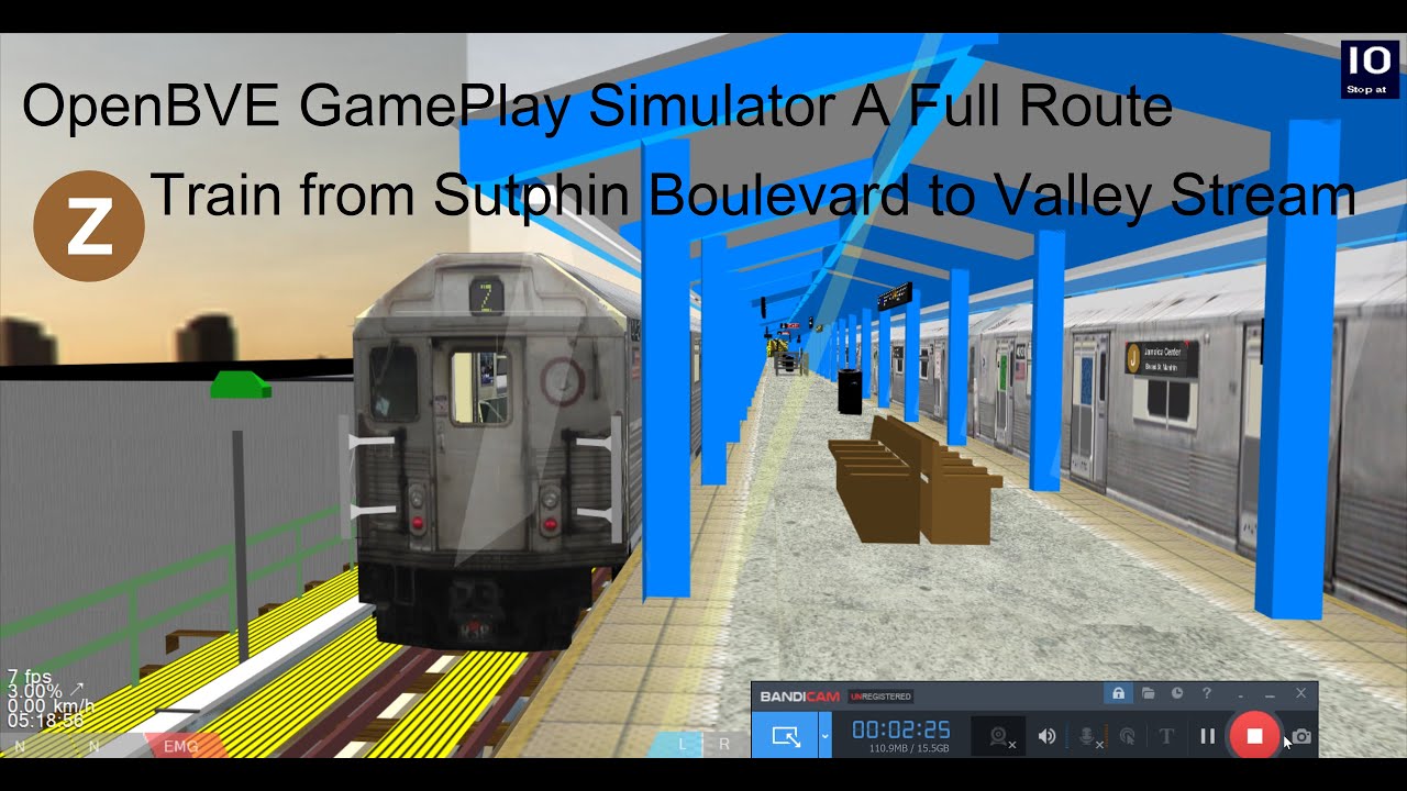 OpenBVE GamePlay Simulator A Full Route R38 Z Train Skip Stop from ...