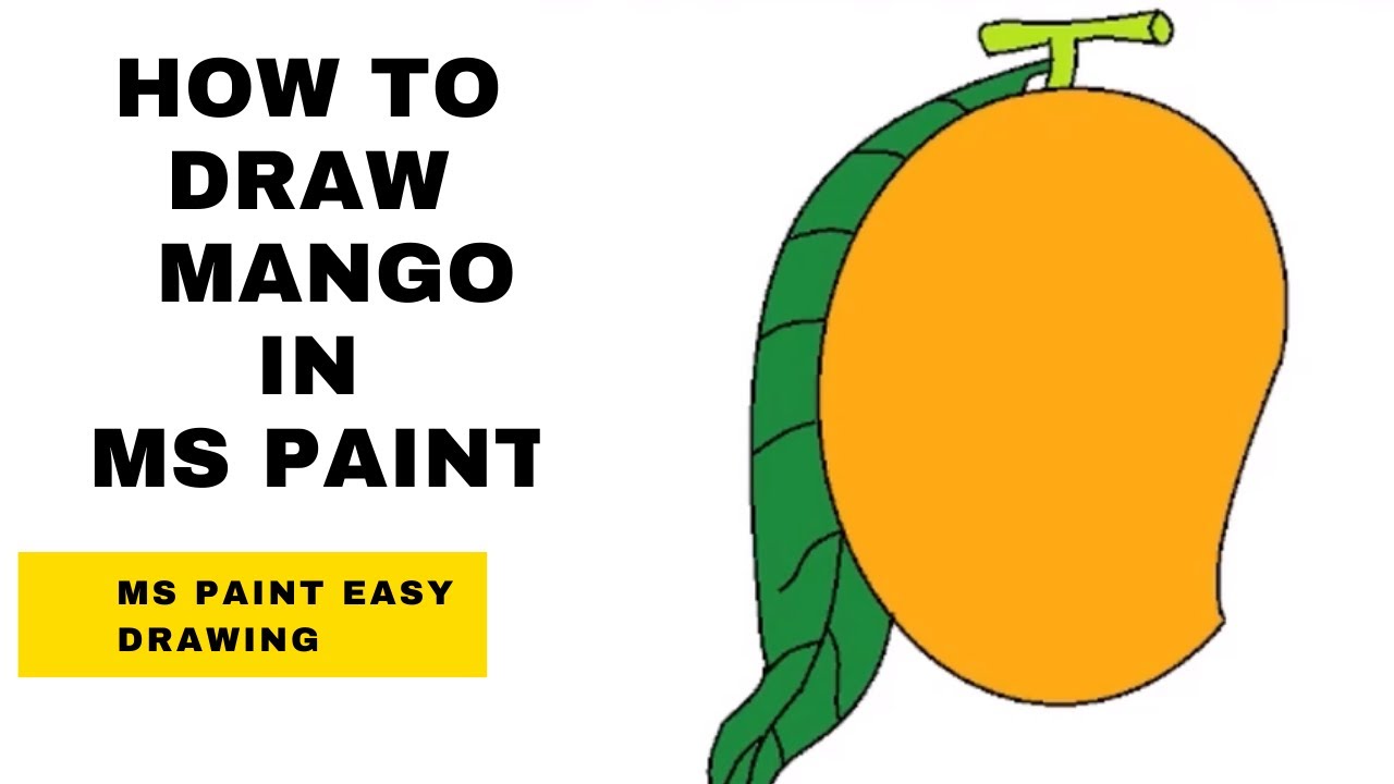 How to Draw Mango in MS Paint - YouTube