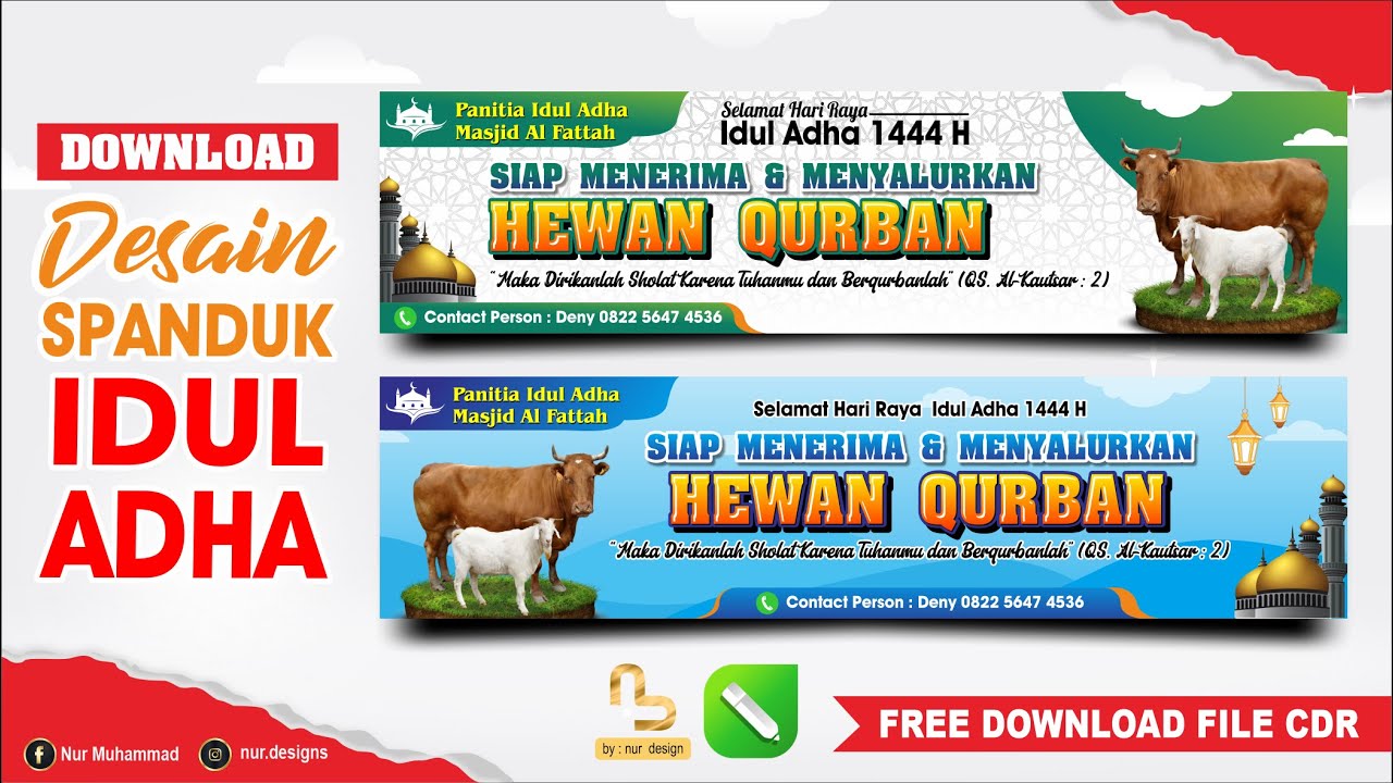 Desain Spanduk Banner Qurban - Spanduk Idul Adha (FREE CDR) - Nur ...