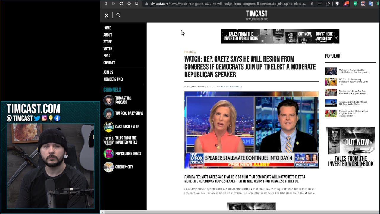 Timcast LIVE - 12th Speaker Vote Set To Being, NO DEAL Ready Despite ...