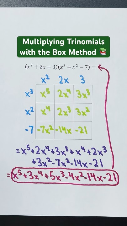 Multiplying Trinomials with the Box Method #Shorts #mathtricks #tricks ...