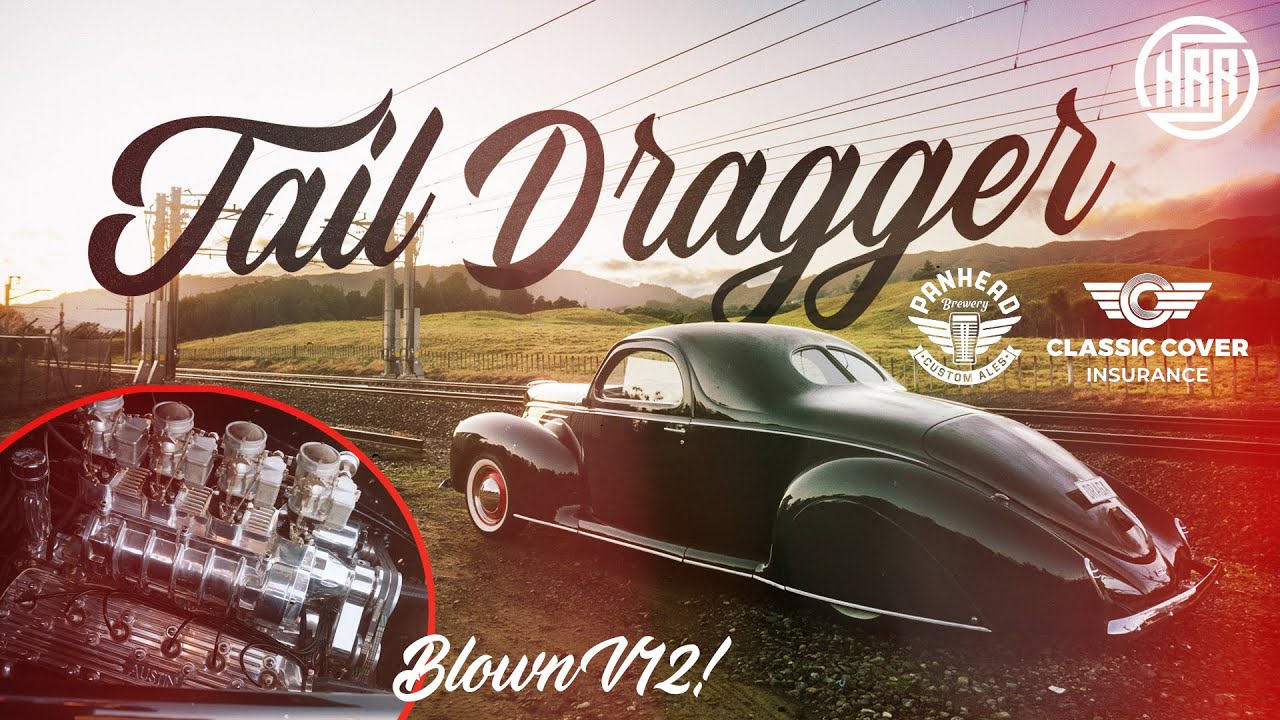 Supercharged V12 Lincoln Zephyr Tail Dragger. Hot Rod Revue - YouTube
