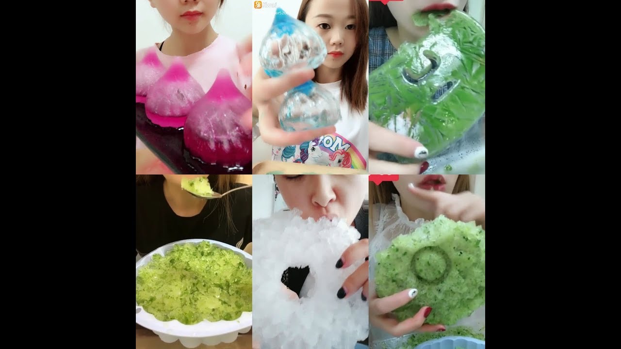 SOFT CRUNCHY AND SUPER THIN ICE EATING..SATISFYING ASMR - YouTube