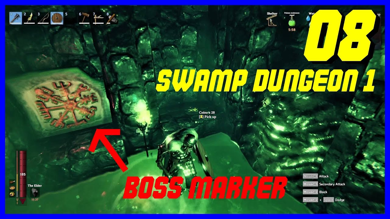 Valheim - Part 08 - Swamp Dungeon and Boss Marker - YouTube