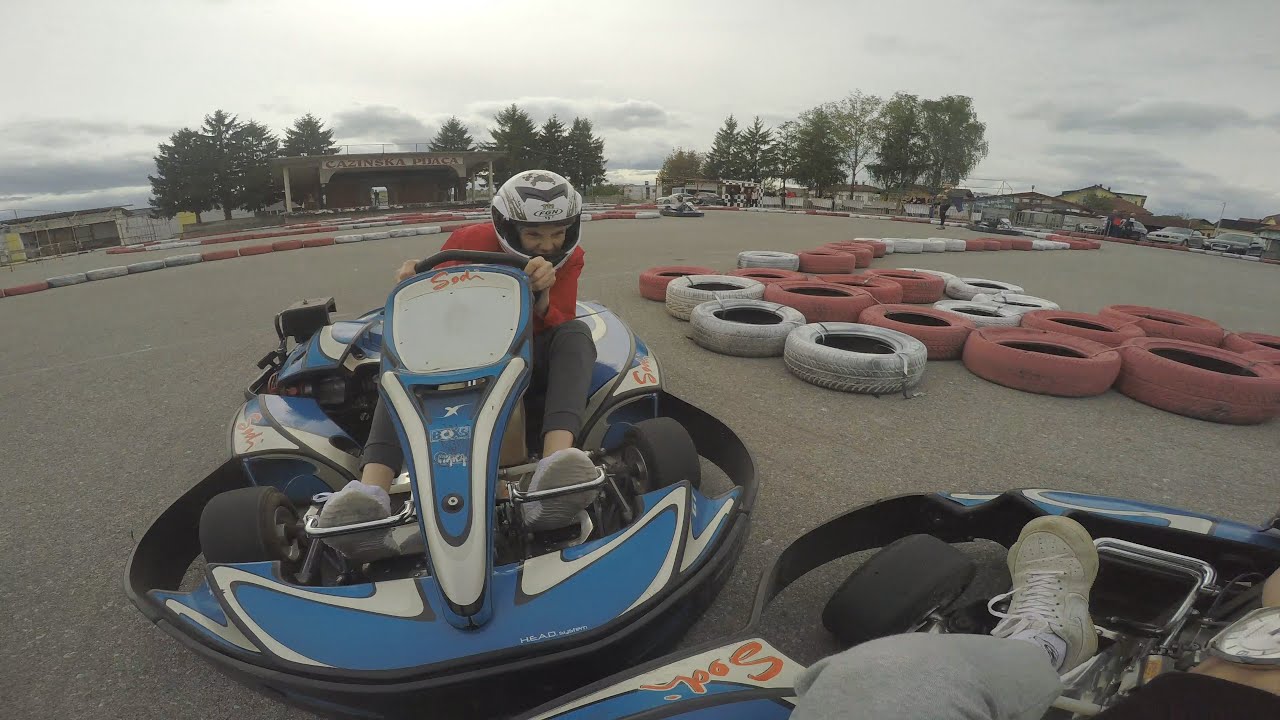 Go Kart racing with friends + CRASH!! - YouTube