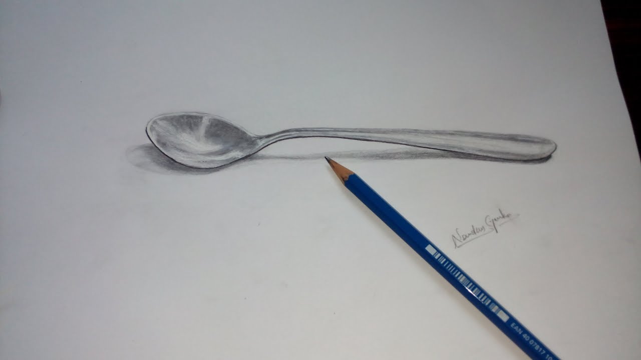 Steel spoon pencil art - YouTube