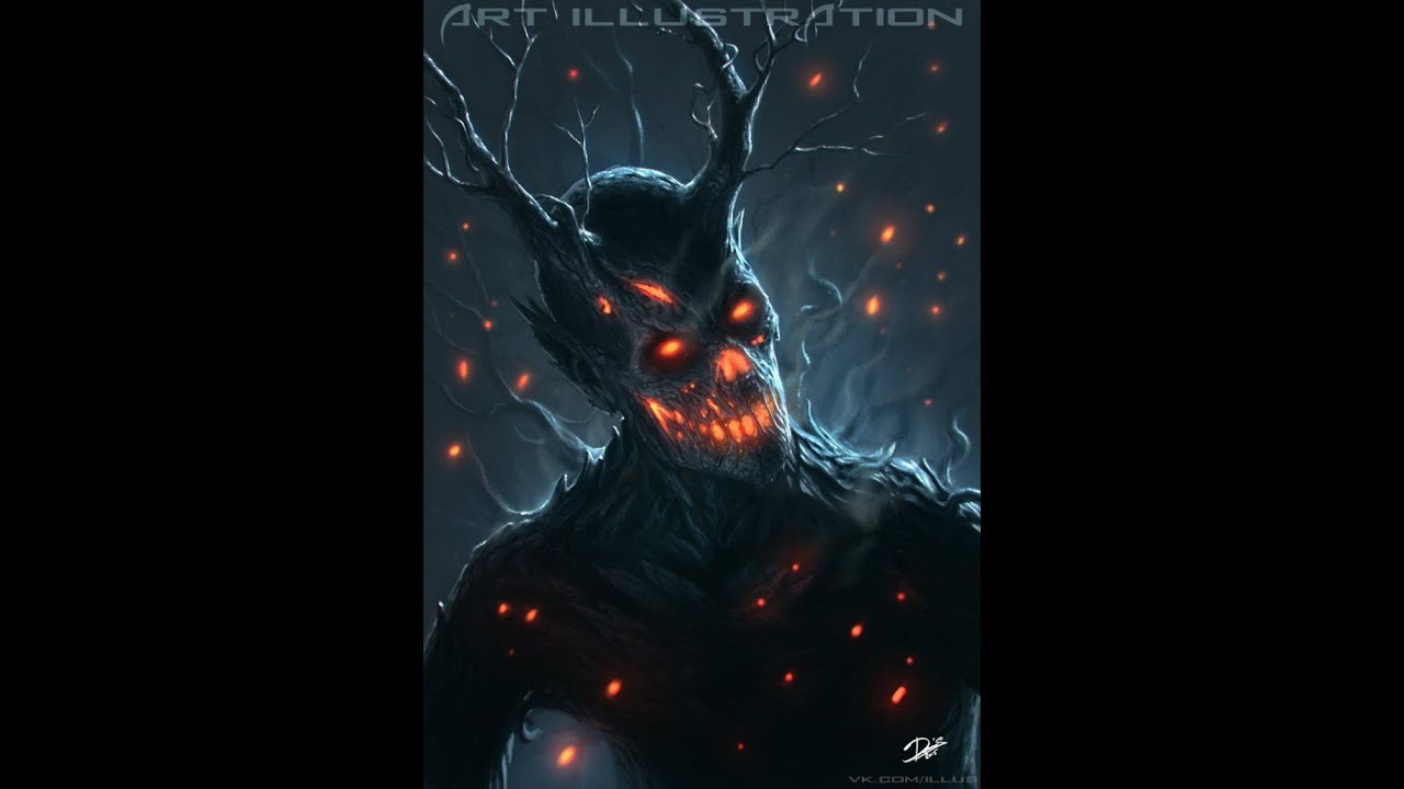 ART Illustration - Speed Painting “Tree Demon“ FAST VERSION - YouTube