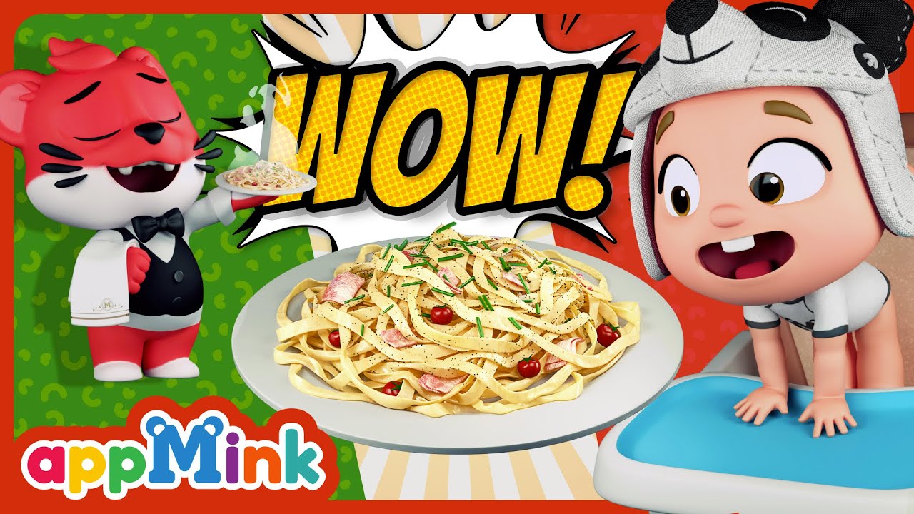 🍝🥟🍅Pasta song 🍽🧀 Remastered HD version🎵 #appmink #nurseryrhymes # ...