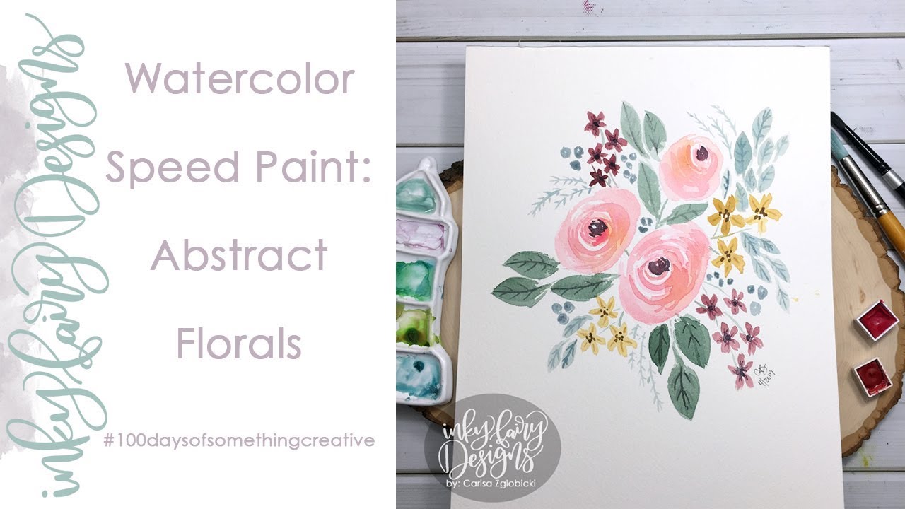 Watercolor Wednesday: Floral Bouquet - YouTube