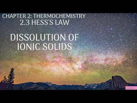2.3 Hess's Law - Dissolution of ionic solid - YouTube