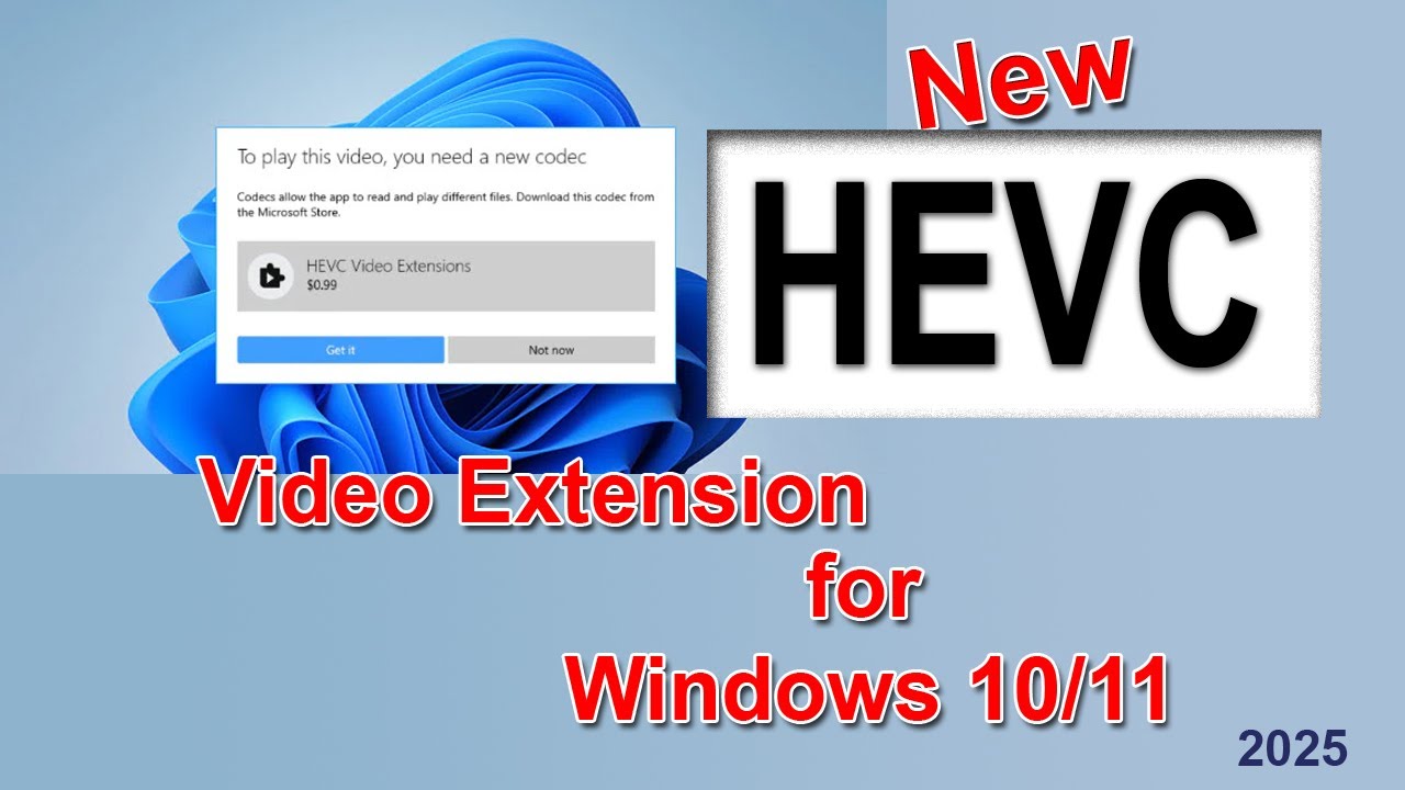 Download HEVC Video extension for windows 10-11 free 2025 - YouTube