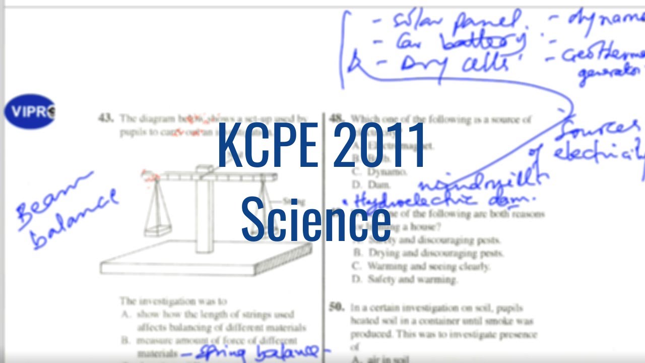KCPE 2011 Science Question 48 - YouTube