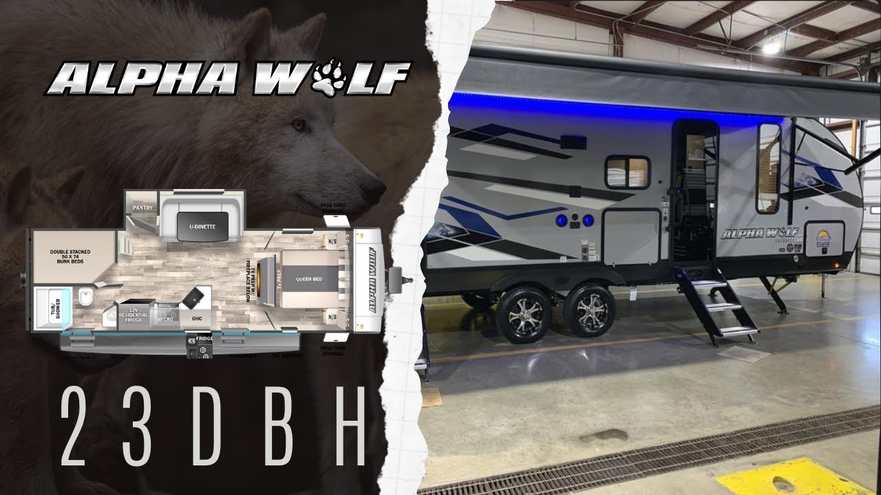 Tour the 2023 Alpha Wolf 23DBH Travel Trailer - YouTube