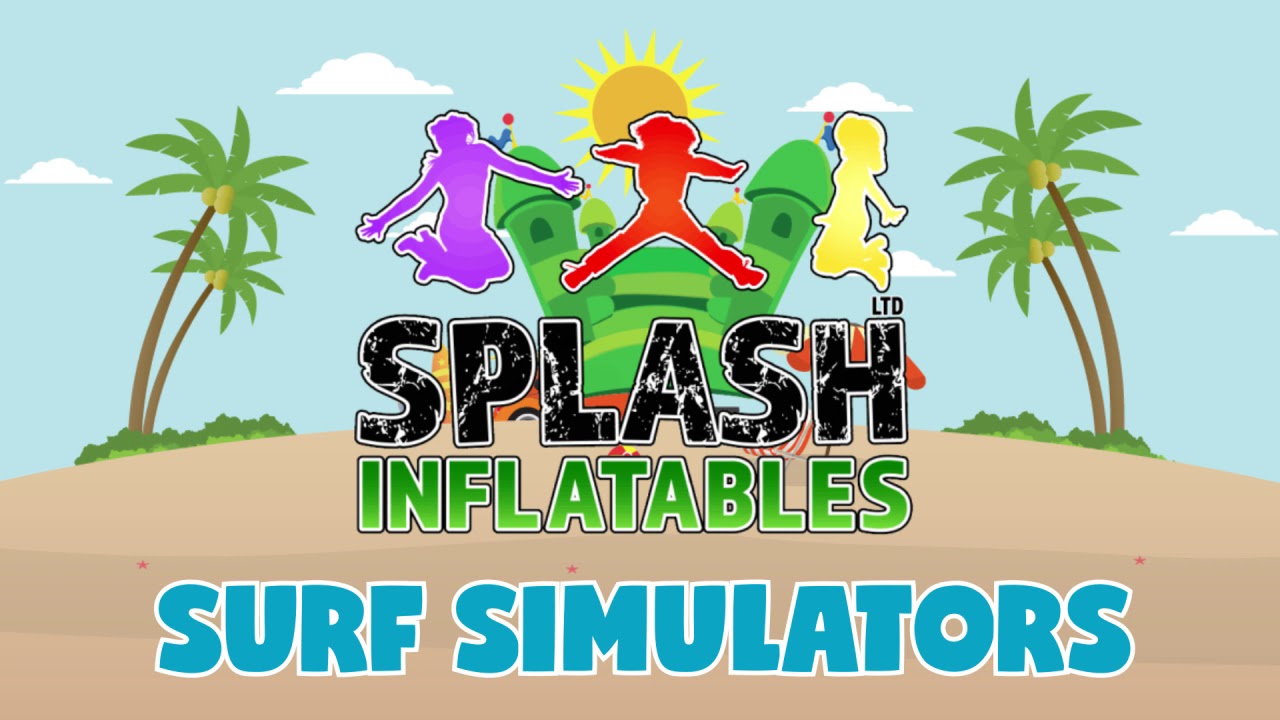 Surf Simulator Hire, rodeo fun Splash Inflatables - YouTube