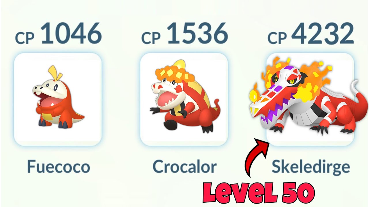 (Fuecoco, Crocalor, Skeledirge) Family in Pokemon Go Battle League ...