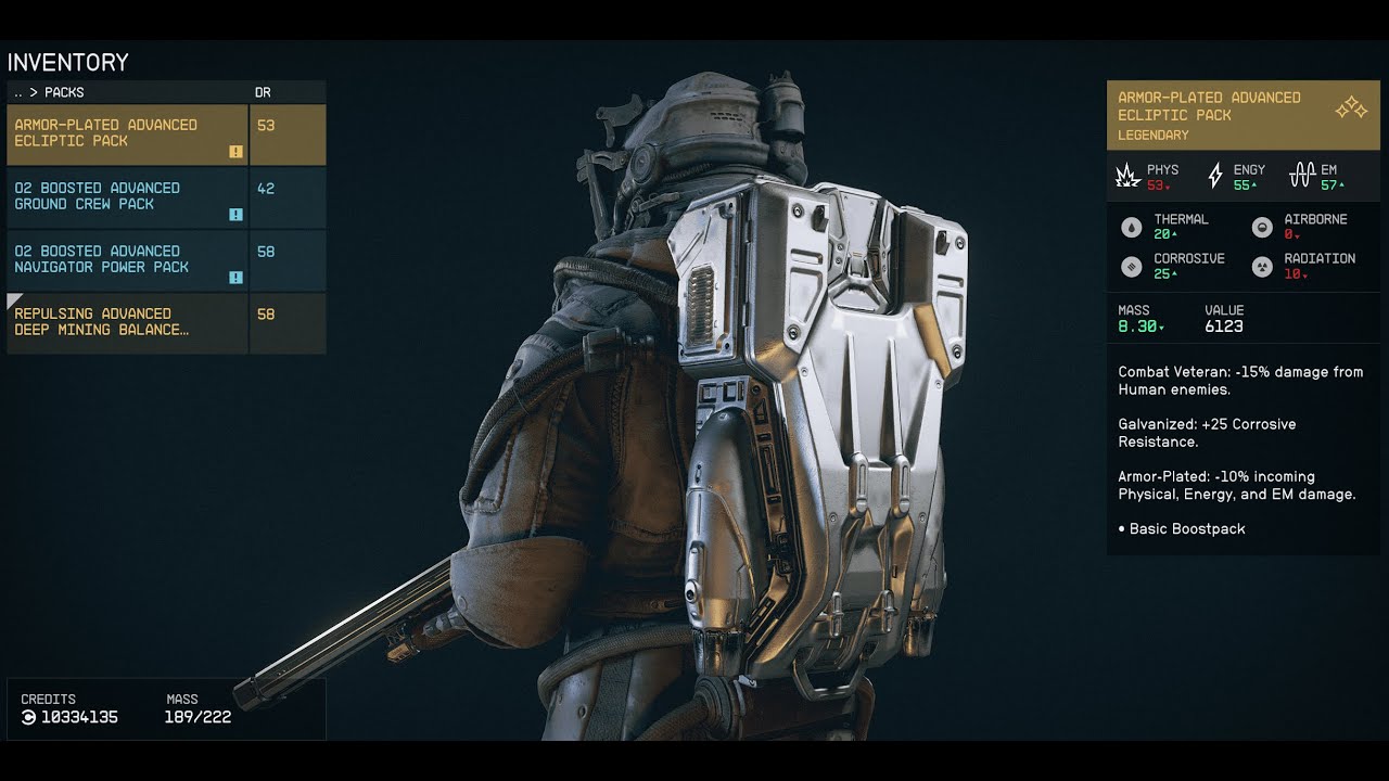 Starfield, Extreme Settings. Sneak Attack on Abandoned Robotics Lab .Legendary Ecliptic Pack ...