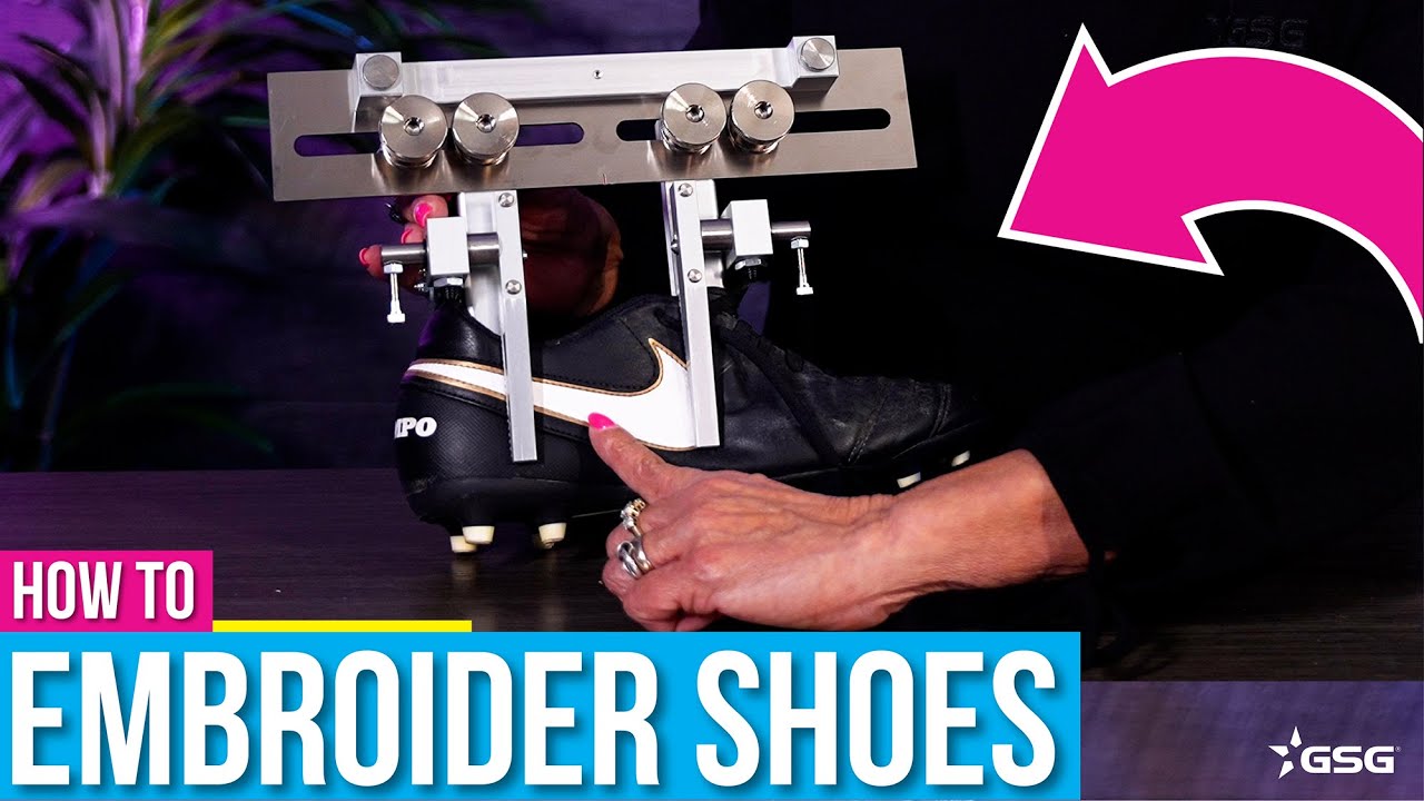 How to Embroider Shoes with EASE | ZSK Shoe Frame - YouTube