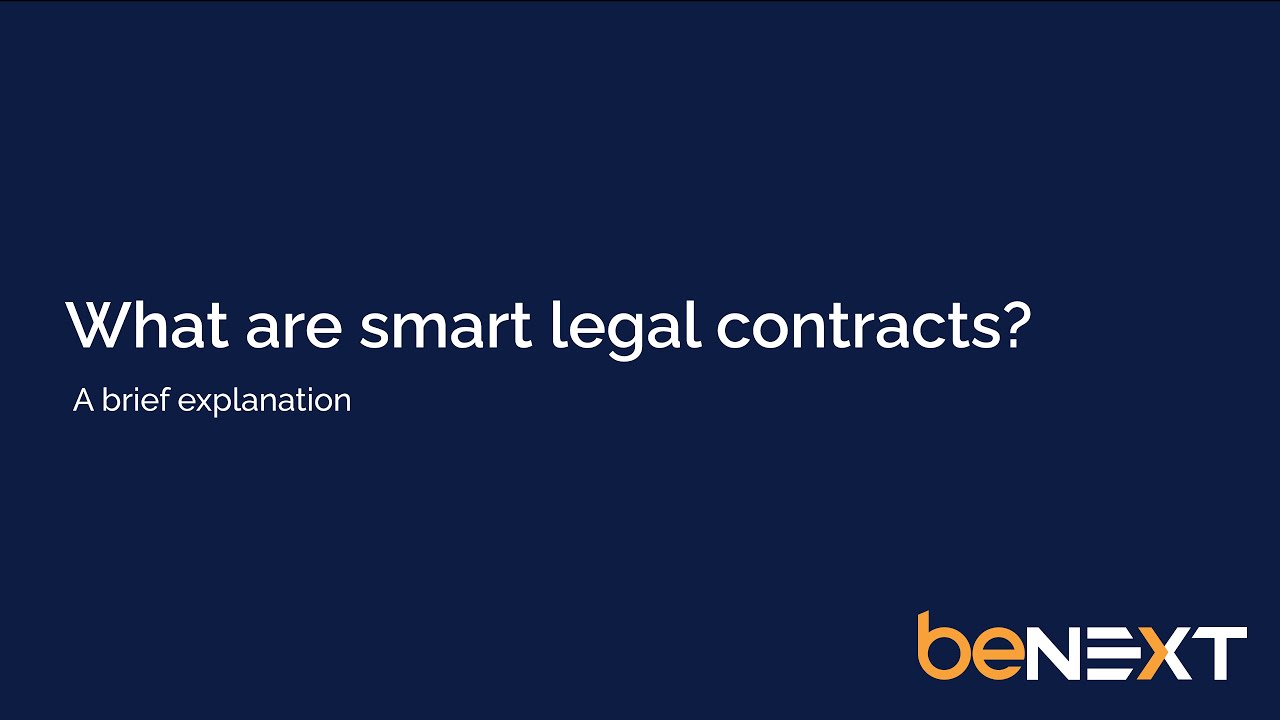 What are smart legal contracts? - YouTube