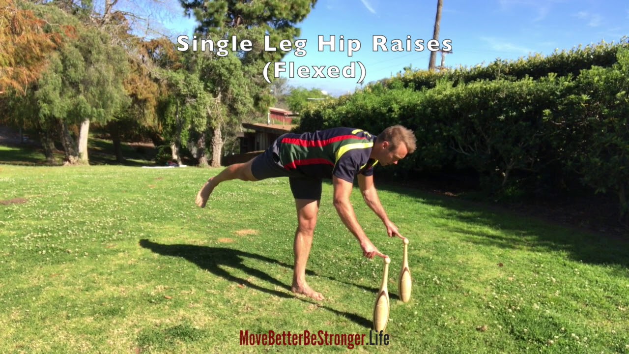 Single Leg Hip Raises, Flexed - YouTube