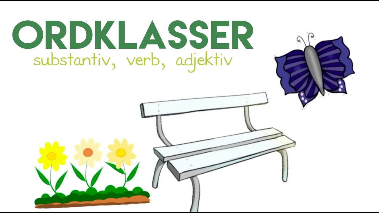 Ordklasser: Substantiv, verb, adjektiv - YouTube
