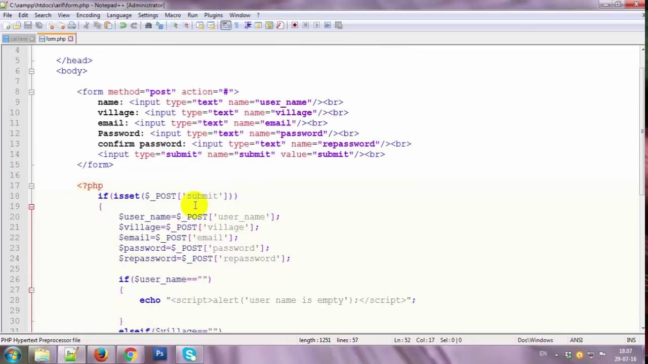 Data Insert In Php With Javascript Form Validation Split Part 35 2416