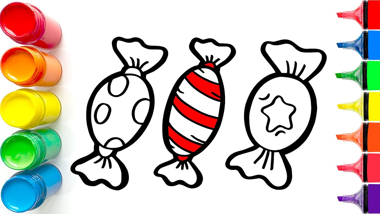 How to Draw 3 Sweet Candies | Easy Step by Step Tutorial - YouTube