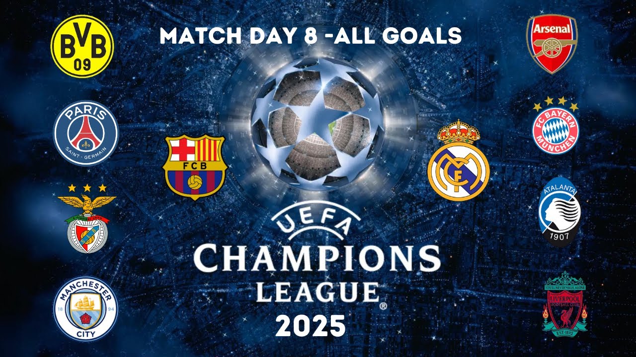 🔥 UEFA Champions League Matchday 8 – ALL GAMES & ALL GOALS! 🔥 - YouTube