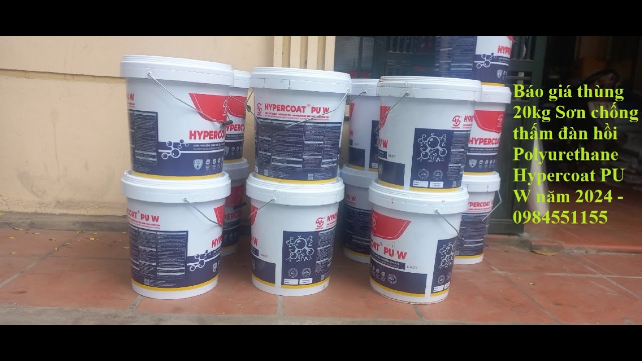 Thùng 20kg Sơn chống thấm đàn hồi Polyurethane Hypercoat PU W năm 2024 -0984551155 - YouTube