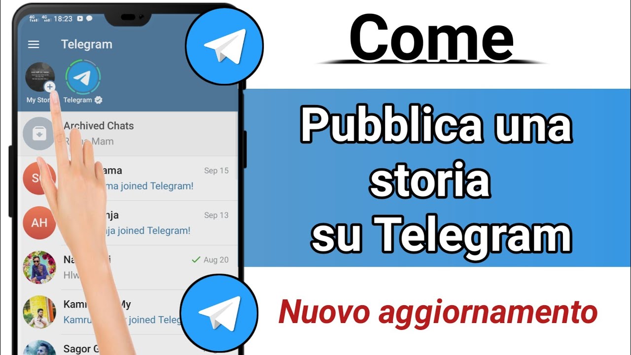 Come pubblicare una storia su Telegram || Video o foto || Nuovo ...