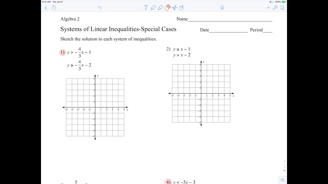 5. Solving Special Cases of Systems of Linear Inequalities - YouTube