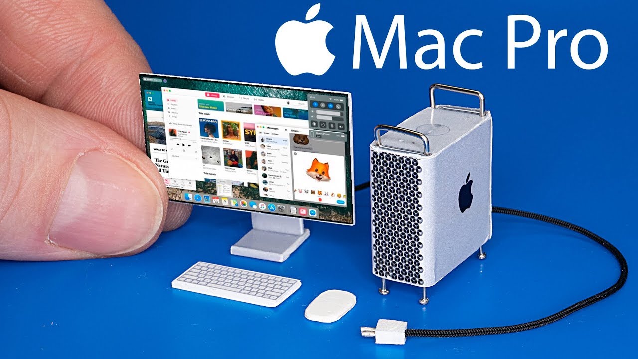 DIY Miniature Mac Pro with Apple Pro Display XDR | DollHouse | No ...