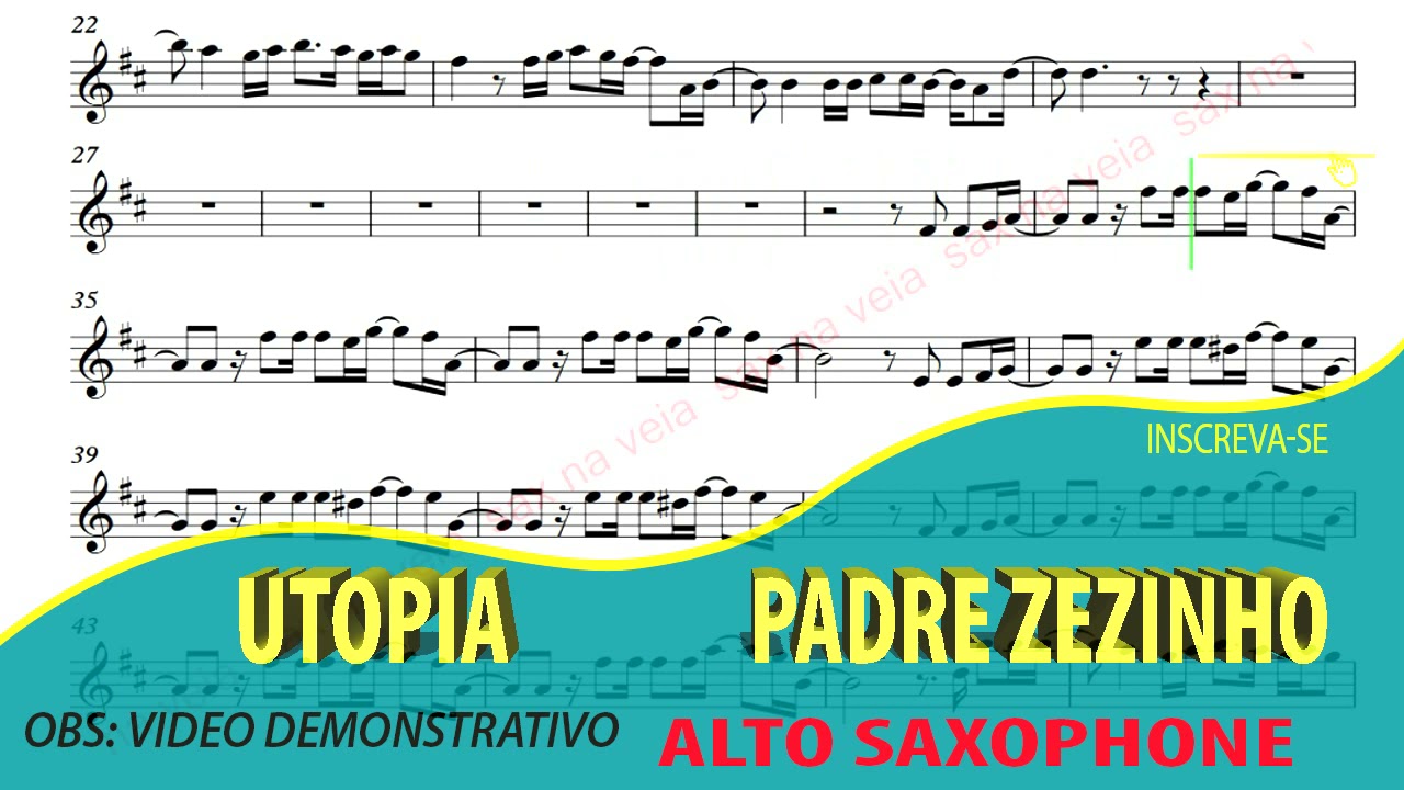UTOPIA - PADRE ZEZINHO - SAX ALTO Eb - YouTube