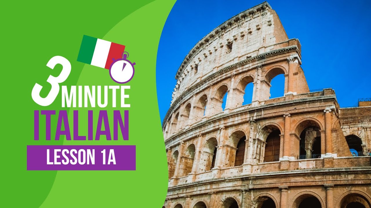 🇮🇹 3 Minute Italian | Lesson 1a - YouTube