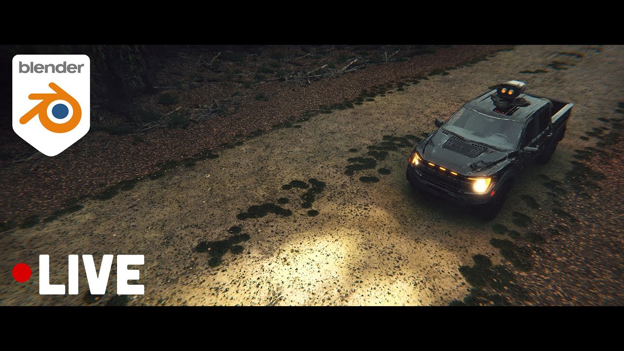 Cyberpunk Louisiana Rural Road in Blender - YouTube