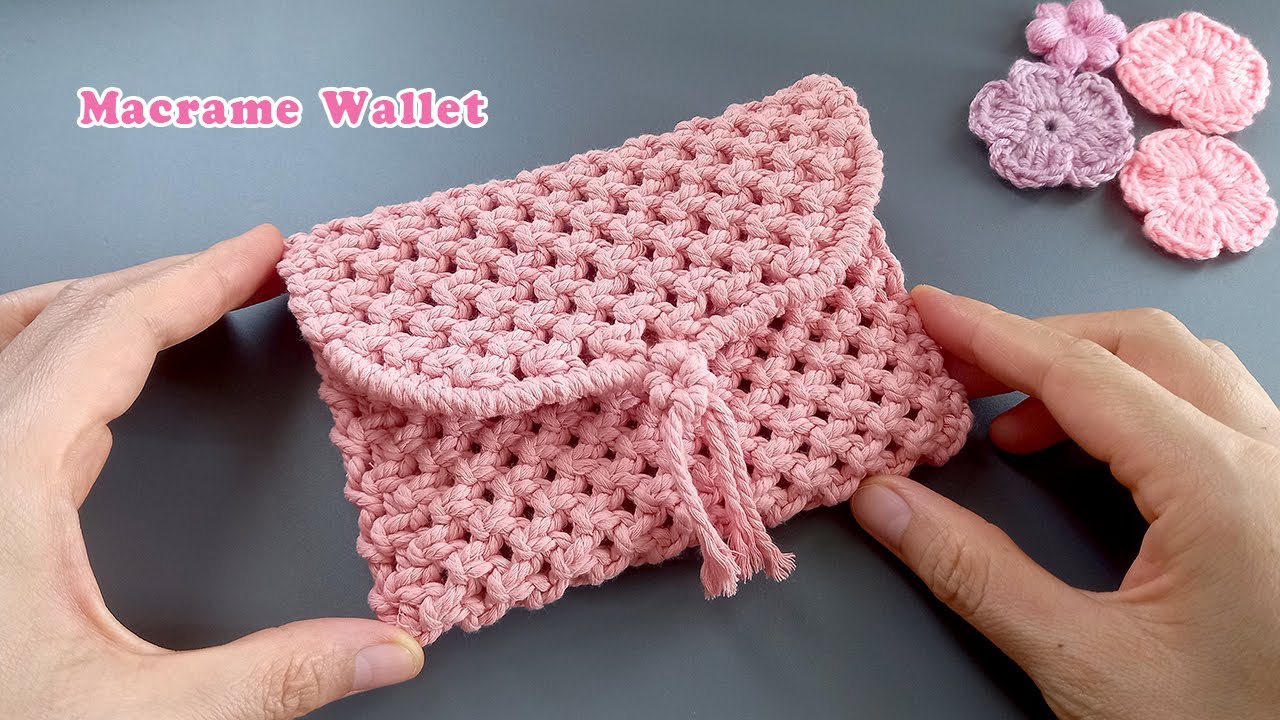 DIY | Macrame wallet tutorial | Step by step | Chompu Macrame - YouTube