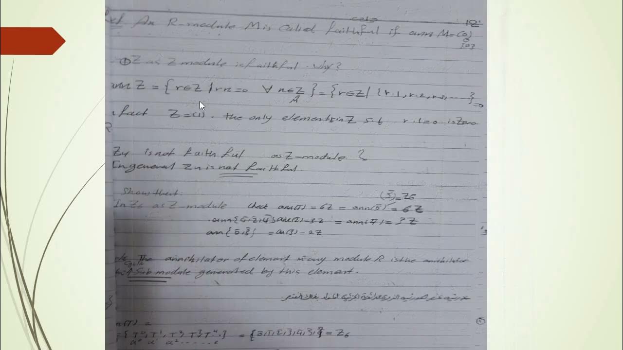 (Module Theory)\Lecture 2 - YouTube