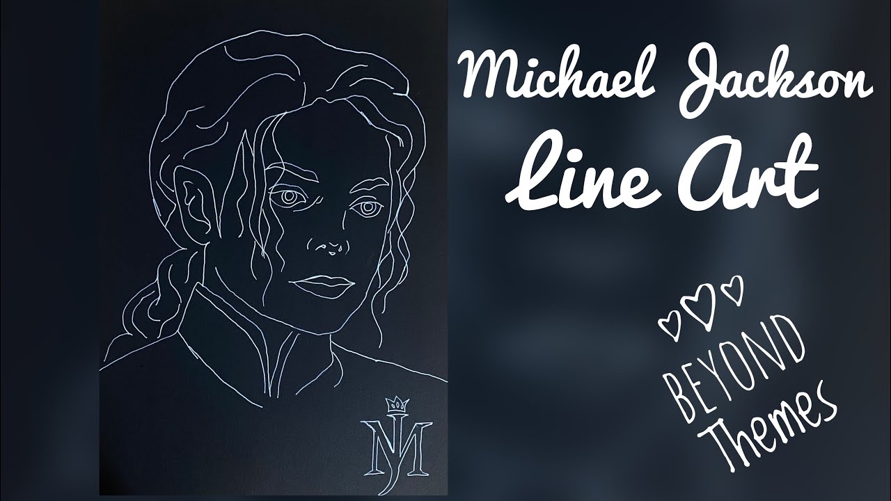 Michael Jackson Line Art Drawing|How to draw line art easily|Speed ...