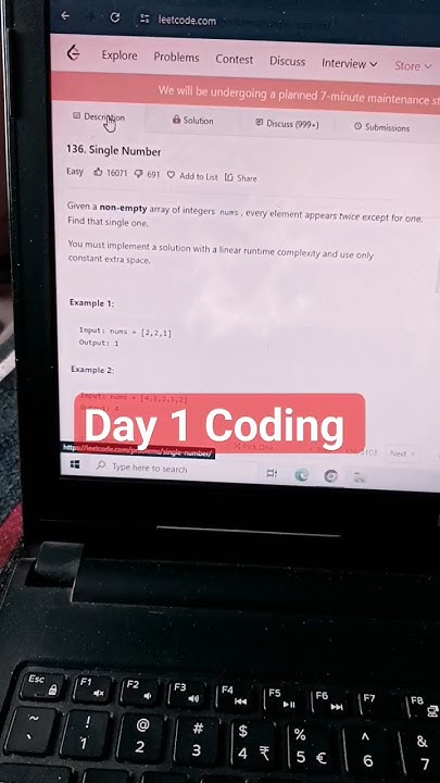 Leet Code 136 Java Solution Day 1 Single Number Java Solution Coding Leetcode Youtube