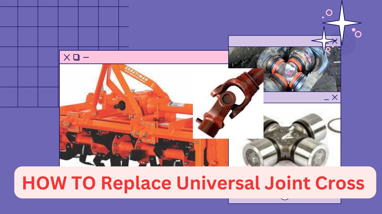HOW To Replace Universal Joint Cross For Rotavator - YouTube