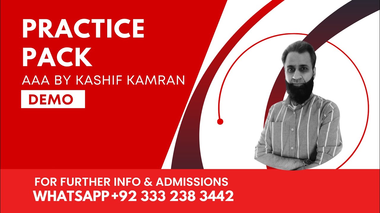 AAA Practice pack demo video by Kashif Kamran-FCCA - YouTube