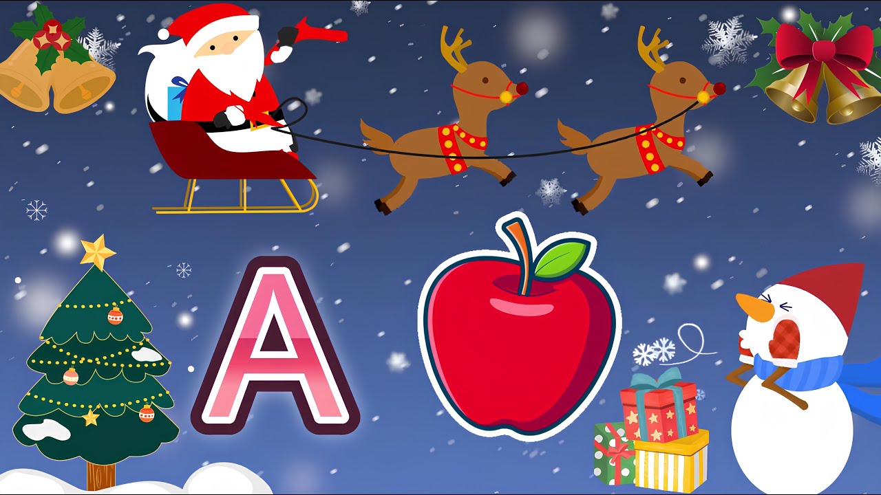 ABC Christmas Song|Learn Alphabet & Phonics|ABC Christmas Song for Kids ...