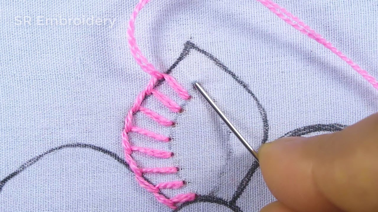 Hand Embroidery New Fancy Elegant Flower Needle Work Amazing Design ...