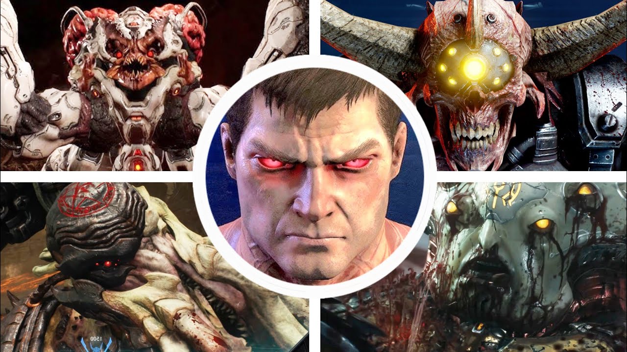 DOOM Trilogy (2016-2025) - All Bosses with Cutscenes + Endings - YouTube