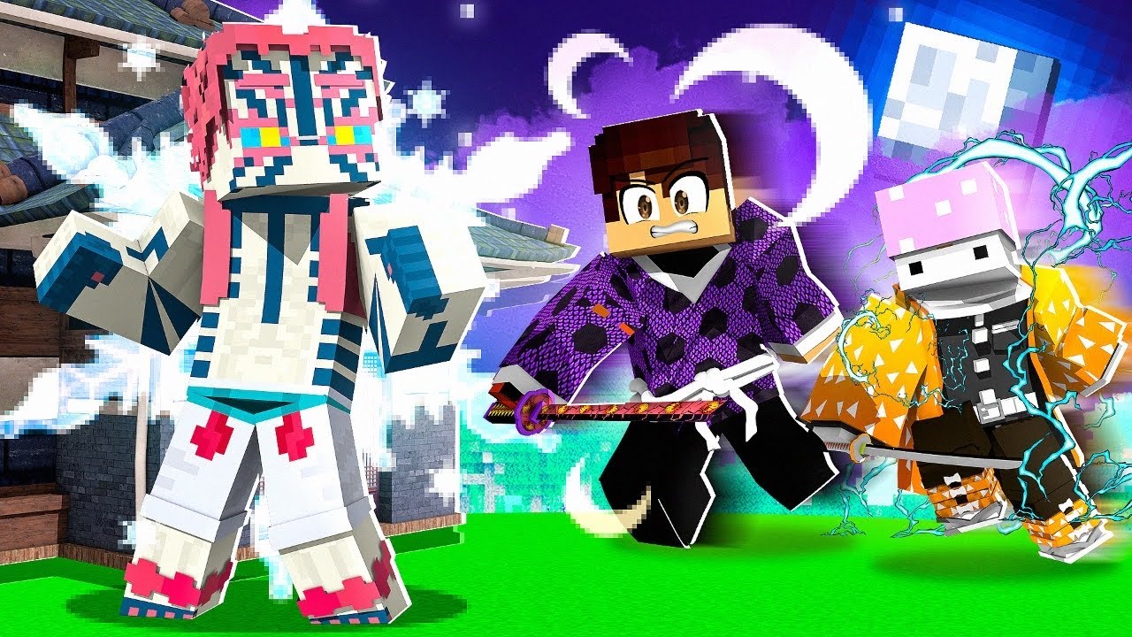 AKAZA INVADIU NOSSA CASA NO KIMETSU NO YAIBA 𝗡𝗢 MINECRAFT !! ‹ Ine ...